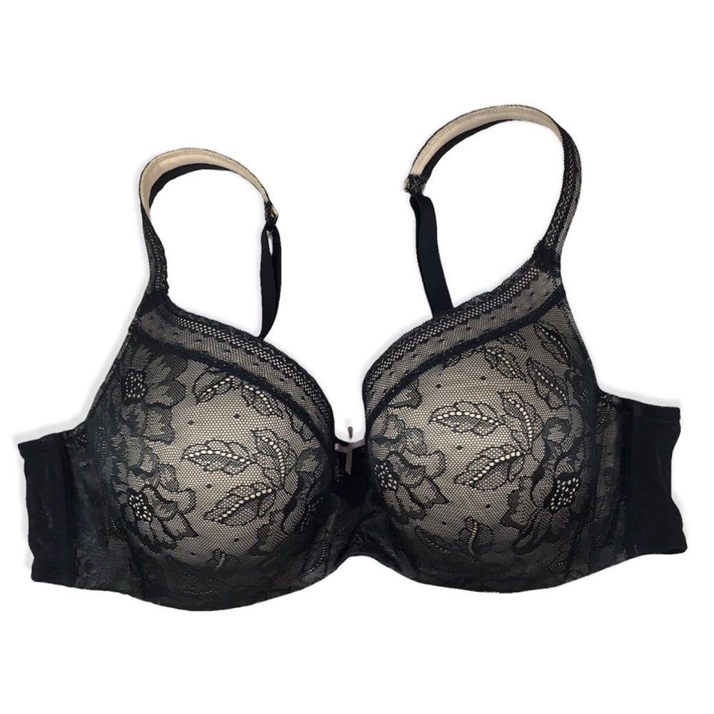 Cacique Lace Underwire Lined Black Bra Size 42c - Gem